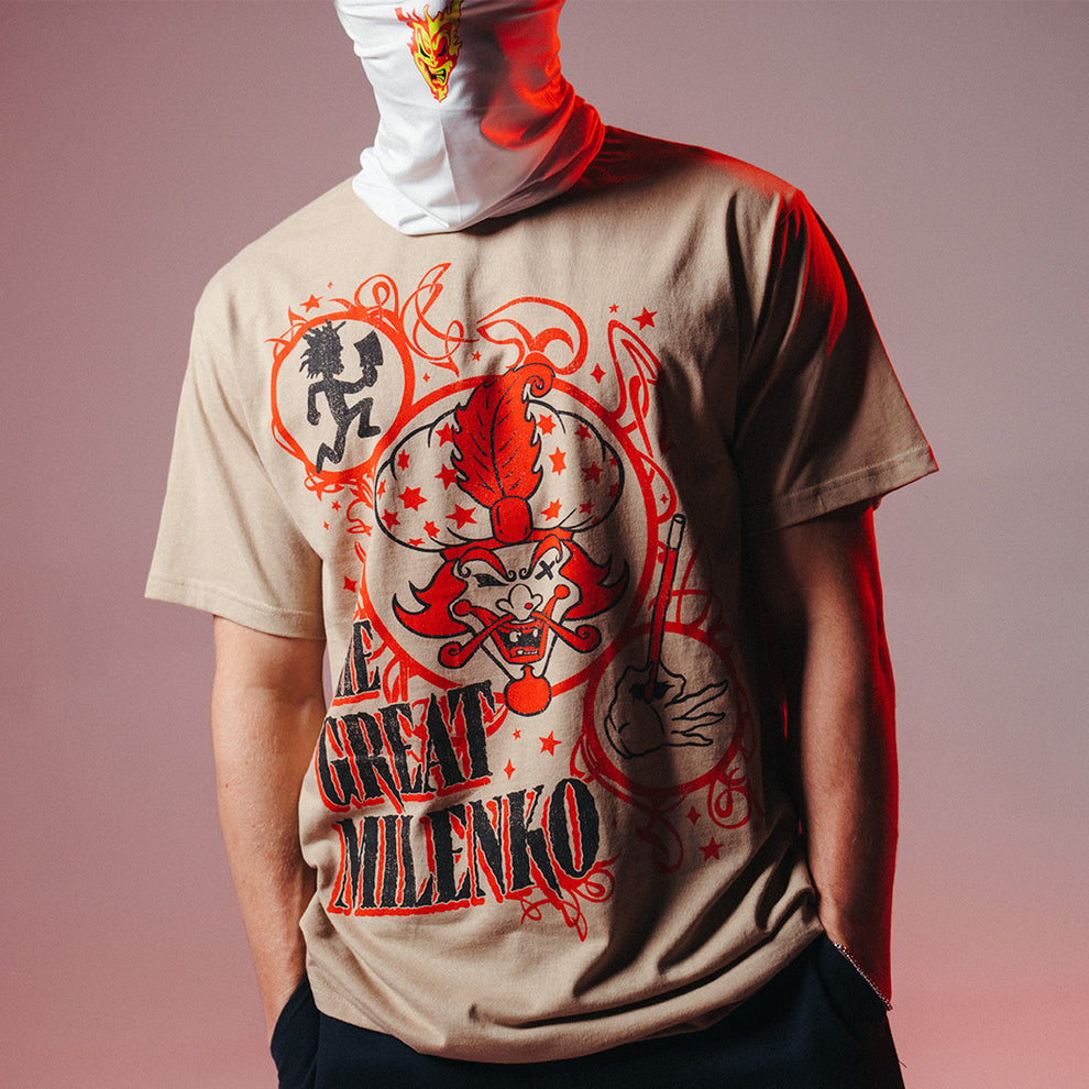 "The Great Milenko" T-Shirt In Tan – Insane Clown Posse